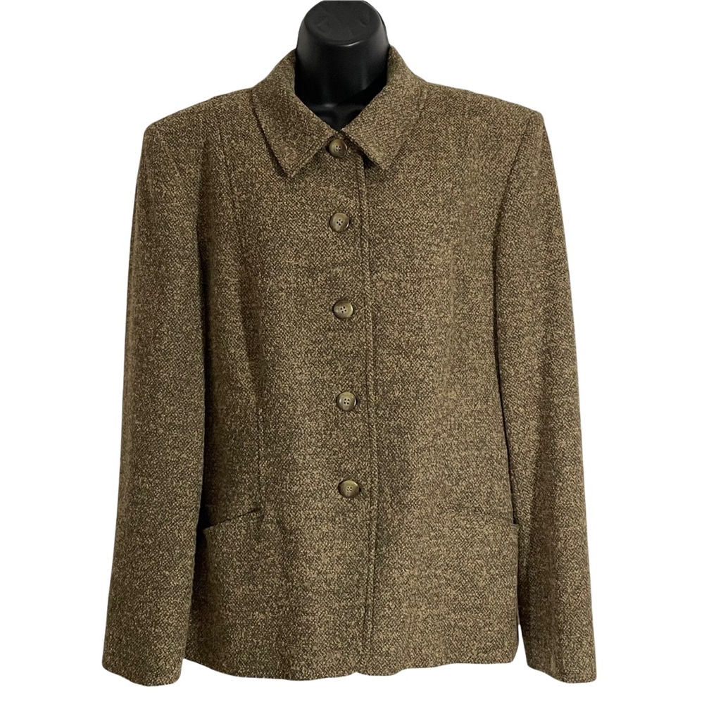 Pendleton Vintage Wool Tweed Boucle Jacket Brown | Si… - Gem